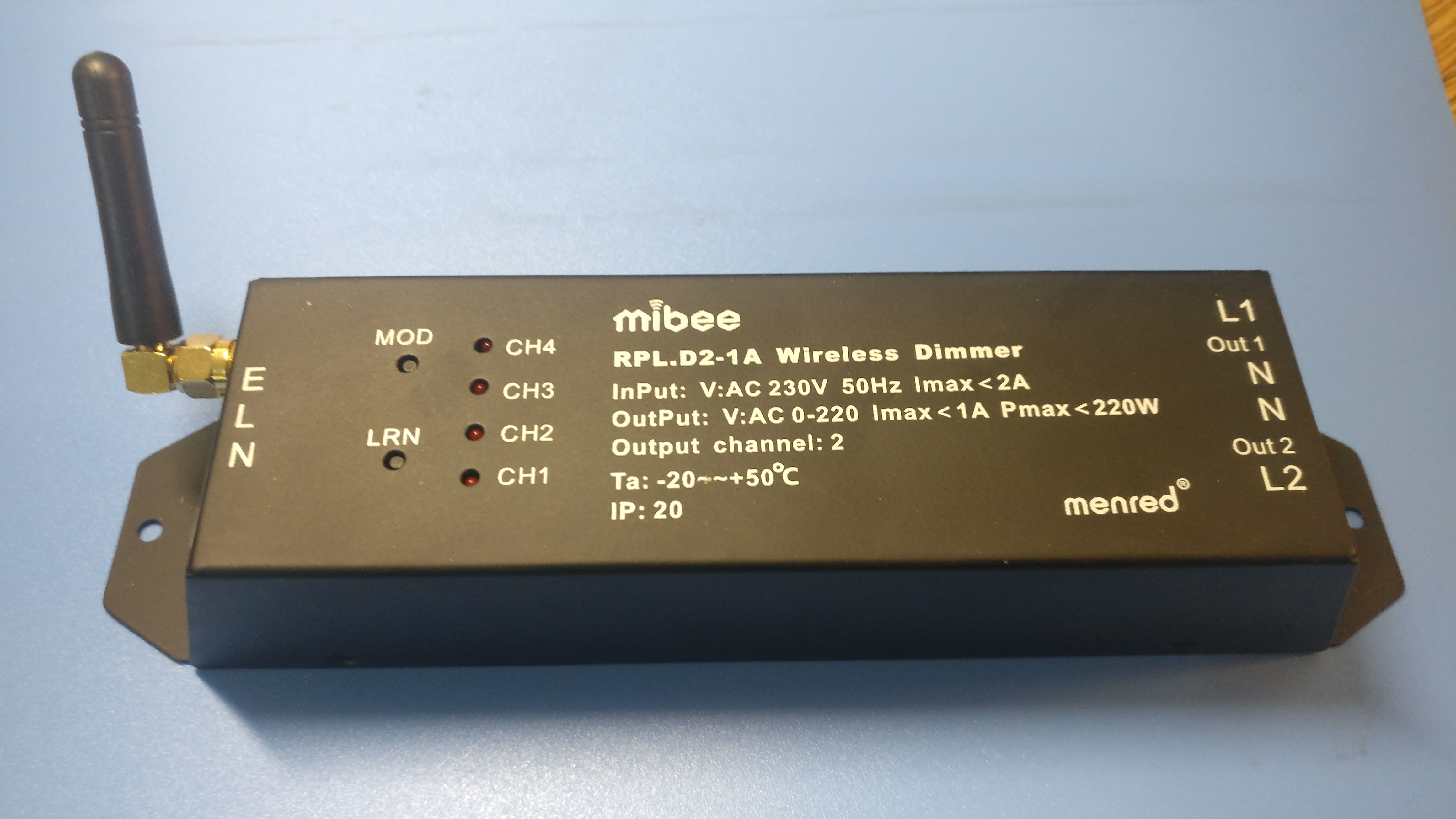 Two Channel Dimmer - RPL.D2-1A - EnOcean Alliance