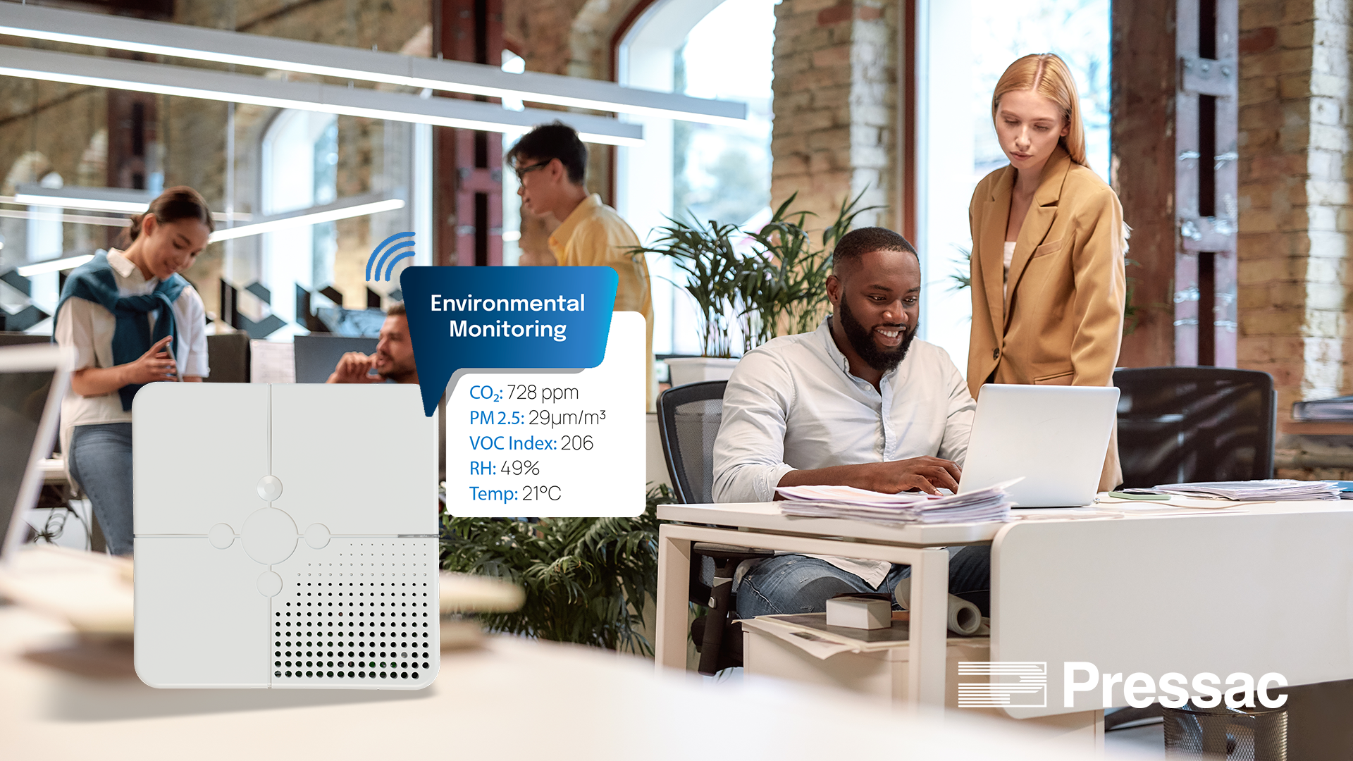 Pressac Indoor Air Quality Sensor Achieves RESET AIR accreditation - EnOcean Alliance